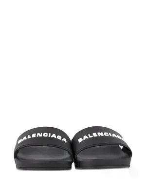 Balenciaga Logo Moulded-footbed Slides