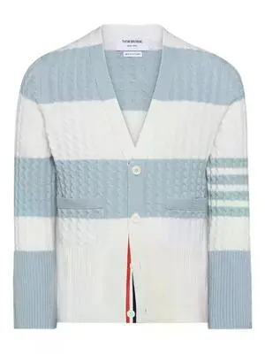 Thom Browne Cable-knit Cardigan - White
