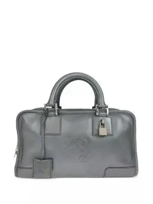 Loewe 2004 28 Amazona Leather Tote Bag - Silver