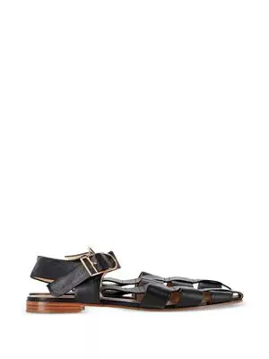 Gabriela Hearst Leather Buckle Sandals - Black