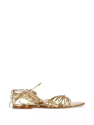 GIANVITO ROSSI Sylvie Strappy Sandals - Gold