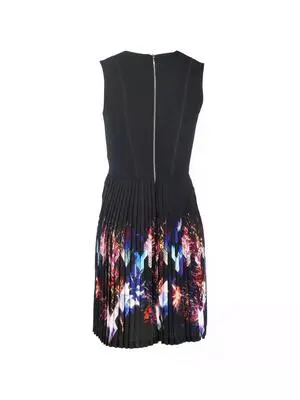 Sandro Printed Pleated Mini Dress