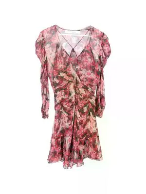 IRO PARIS Floral-print Ruched Mini Dress