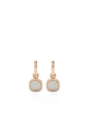 TIRISI 18kt Rose And White Diamond Huggie Earrings - Gold