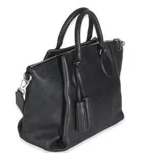 LOUIS VUITTON Monogram Mahina Haumea Bag - Black