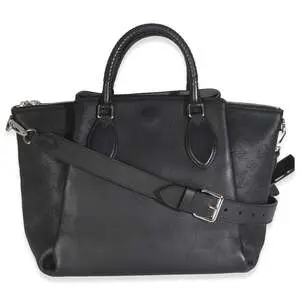 LOUIS VUITTON Monogram Mahina Haumea Bag - Black