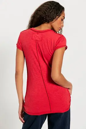 Free People We The Free Tinsley Tee - Racing Red