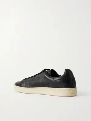 TOM FORD Warwick Full-grain Leather Sneakers - Black