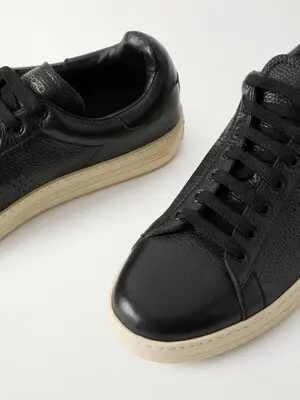 TOM FORD Warwick Full-grain Leather Sneakers - Black