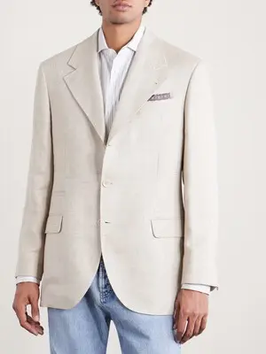 Brunello Cucinelli Silk, Linen And Wool-blend Blazer