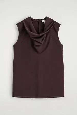 Cos Fluid Mock-neck Scarf Blouse