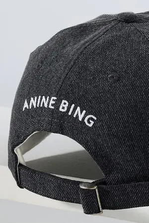 ANINE BING Jeremy Cotton Baseball Cap - Grey