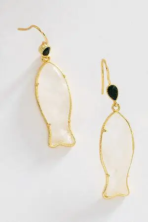 EN CAVALE Carballo Earrings - Golden/white/green