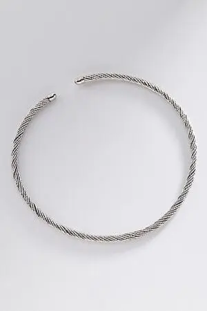 Anthropologie Twisted Collar Necklace - Silver