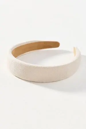 Anthropologie Faux Suede Headband - Cream