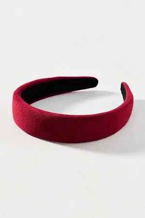 Anthropologie Faux Suede Headband - Wine