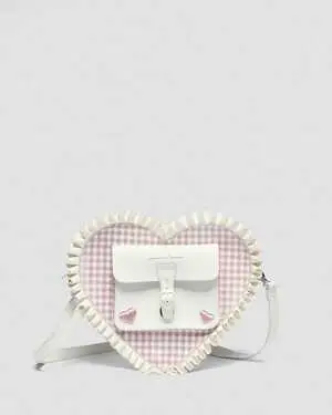 Dr. Martens Frilled Gingham Leather Heart Backpack