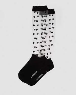 Dr. Martens Heart Mesh Organic Cotton Blend Socks - Black