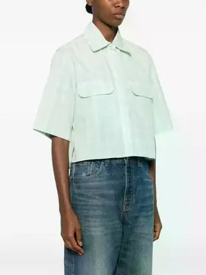 Sandro Checked Cropped Shirt
