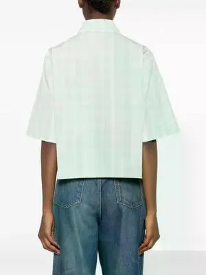 Sandro Checked Cropped Shirt