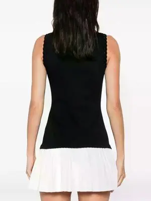 Sandro Two-tone Ruffled Boat Neck Mini Dress