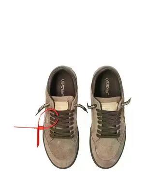 Off-White Arrow-appliqué Suede Sneakers - Brown