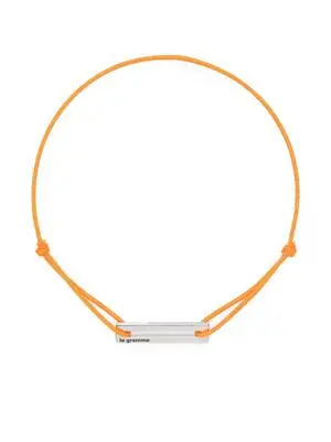 Le Gramme Sterling Silver Cord Bracelet - Orange
