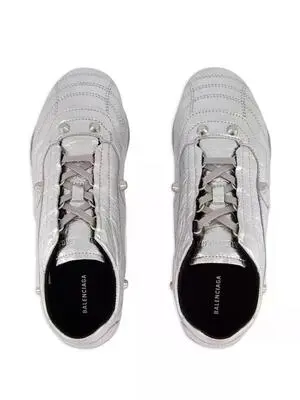 Balenciaga Metallic Studded Sneakers - Silver