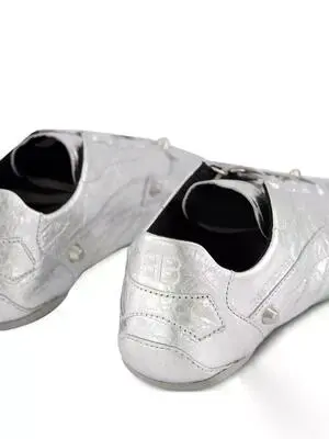 Balenciaga Metallic Studded Sneakers - Silver