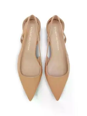 STUART WEITZMAN Pointed-toe Ballet Flats - Neutrals