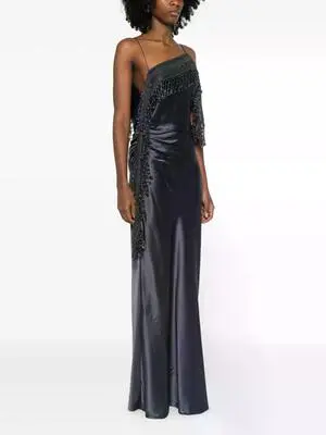 Christopher Esber Droplet Bead Crochet Maxi Dress