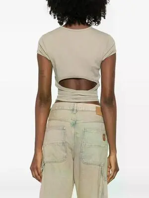 DIESEL® Tie-detail T-shirt - Neutrals