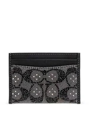 COACH Beaded-detail Card Holder - Black