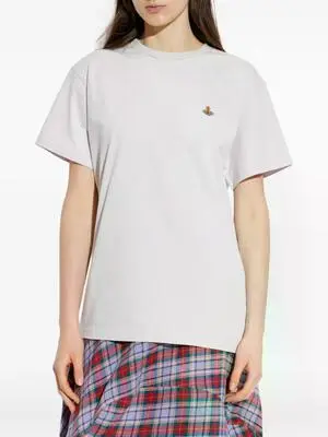 VIVIENNE WESTWOOD Embroidered T-shirt - Neutrals