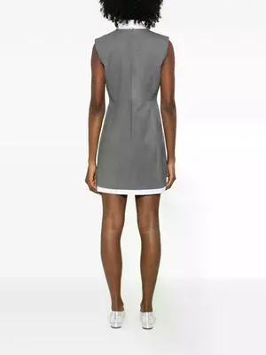 Maje Layered-effect Tailored Wool Dress