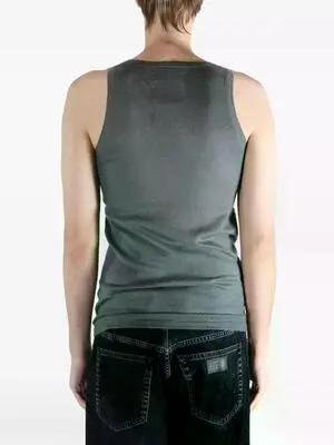 Frenckenberger Round-neck Tank Top - Grey
