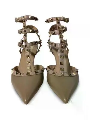 Valentino Garavani Rockstud Caged Pumps - Brown