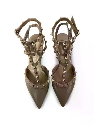 Valentino Garavani Rockstud Caged Pumps - Brown