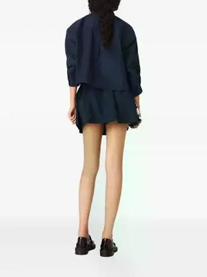 Maje Cropped Floral Print Cotton Shirt