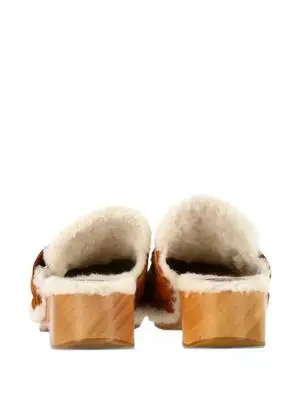 Chloé Joy Shearling-lined Suede Mules