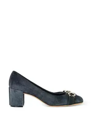 FERRAGAMO Garda Block-heel Pumps - Blue