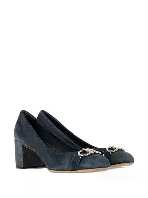 FERRAGAMO Garda Block-heel Pumps - Blue