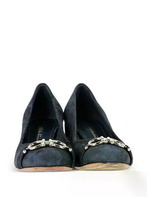 FERRAGAMO Garda Block-heel Pumps - Blue