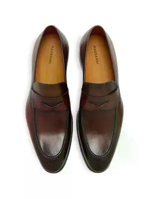 Magnanni Leather Penny Strap Loafers