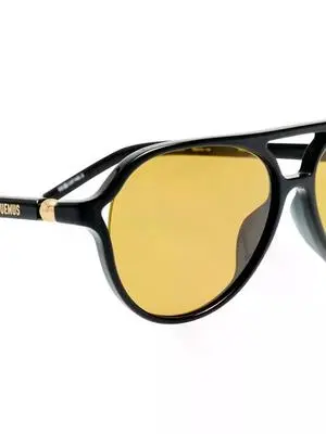 Jacquemus Pilot-frame Sunglasses - Black