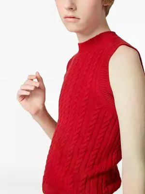 Miu Miu Cable-knit Cashmere Vest