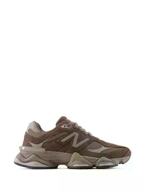 NEW BALANCE 9060 Suede Paneled Sneakers - Brown