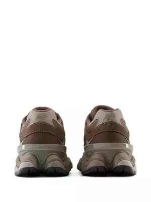 NEW BALANCE 9060 Suede Paneled Sneakers - Brown
