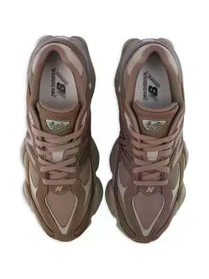 NEW BALANCE 9060 Suede Paneled Sneakers - Brown