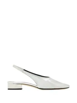 AeydĒ Dua Square-toe Slingback Pumps - Silver